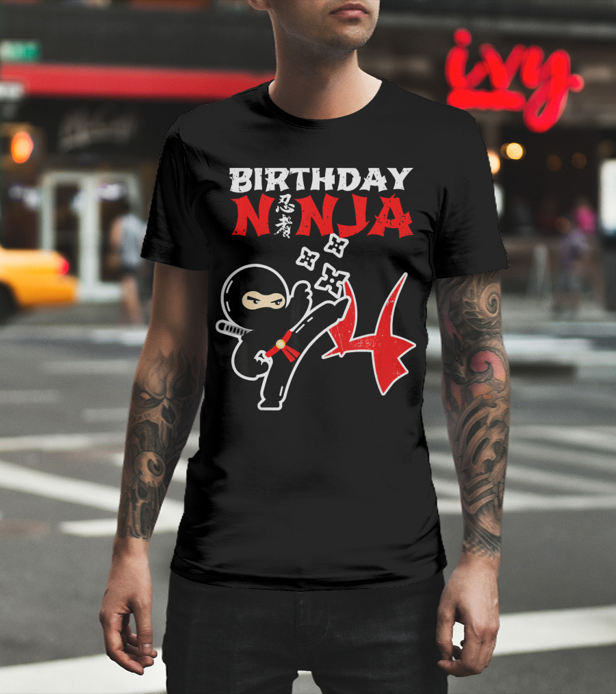 BIRTHDAY NINJA Party Supplies Kick Action T-Shirt