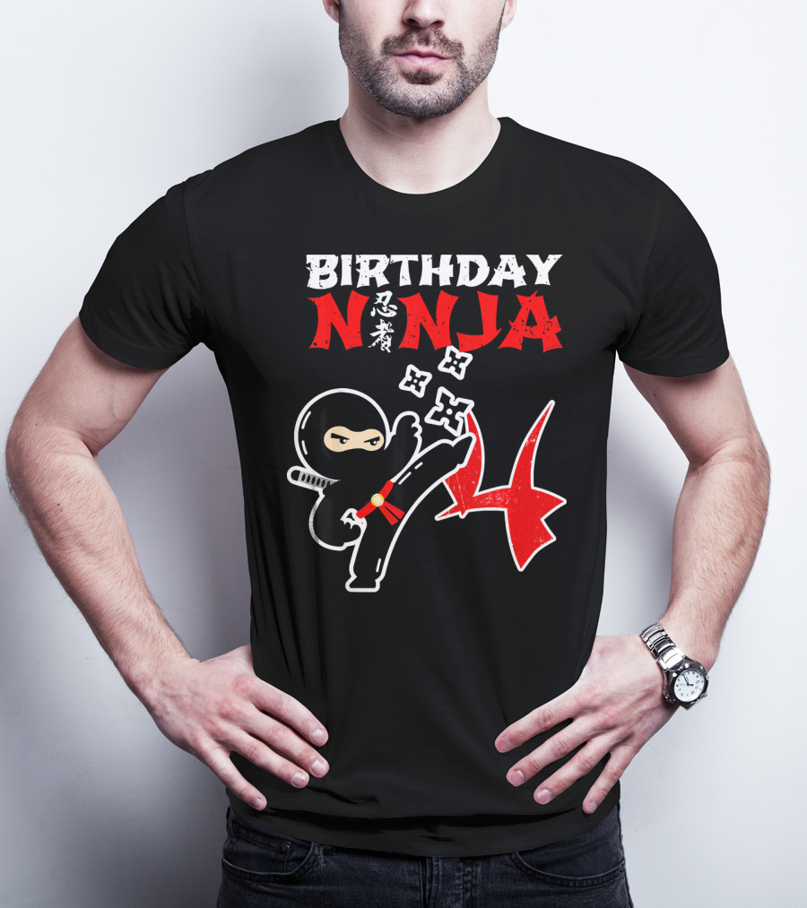 BIRTHDAY NINJA Party Supplies Kick Action T-Shirt