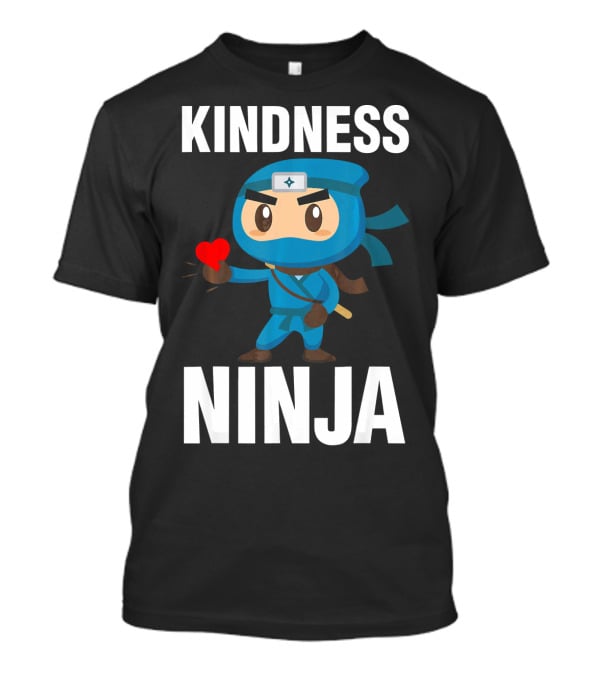 Kindness Ninja Anti Bullying Kids School Hero With Heart T-Shirt