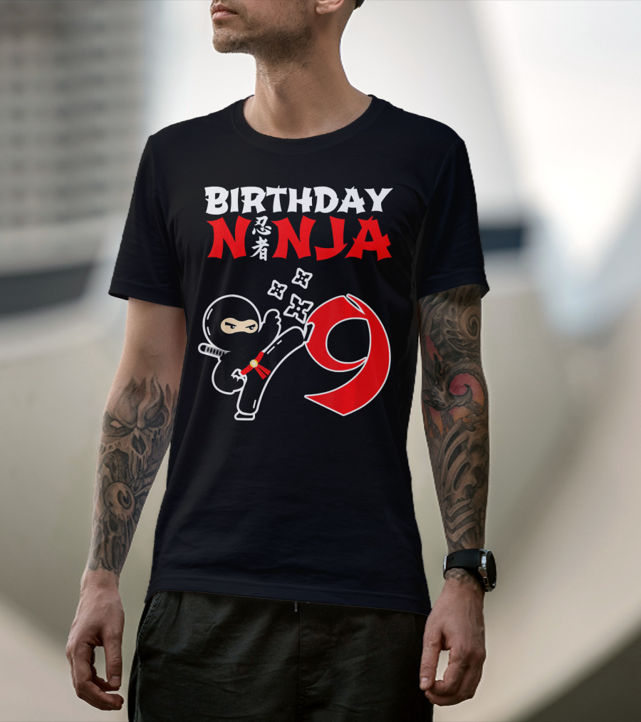 Birthday Ninja 9 Party Favor T-Shirt