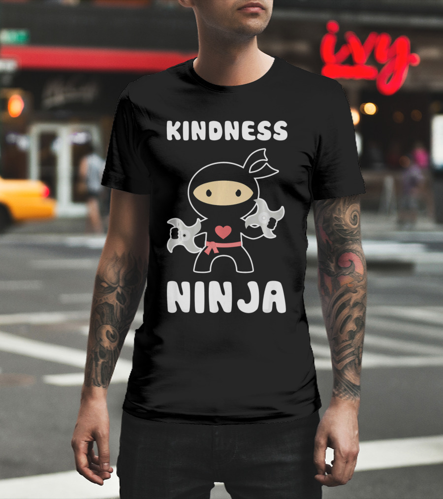 Kindness Ninja Anti Bullying Choose Kind Heart T-Shirt