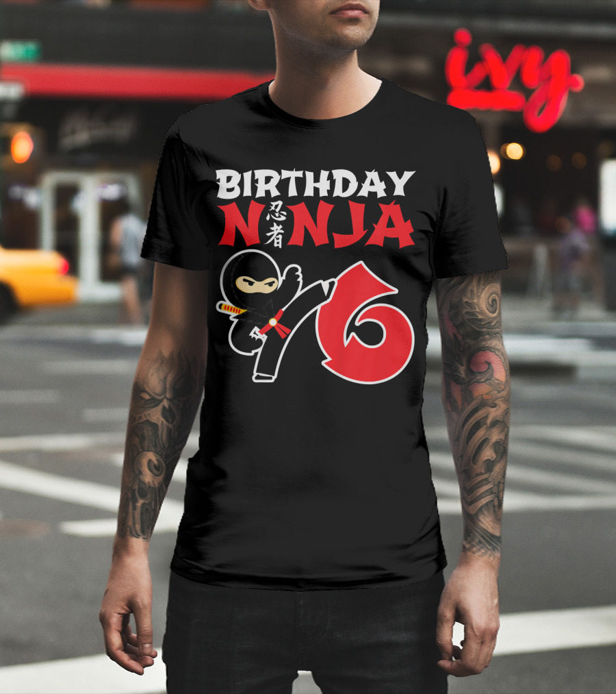 Birthday Ninja 6 Year Old T-Shirt
