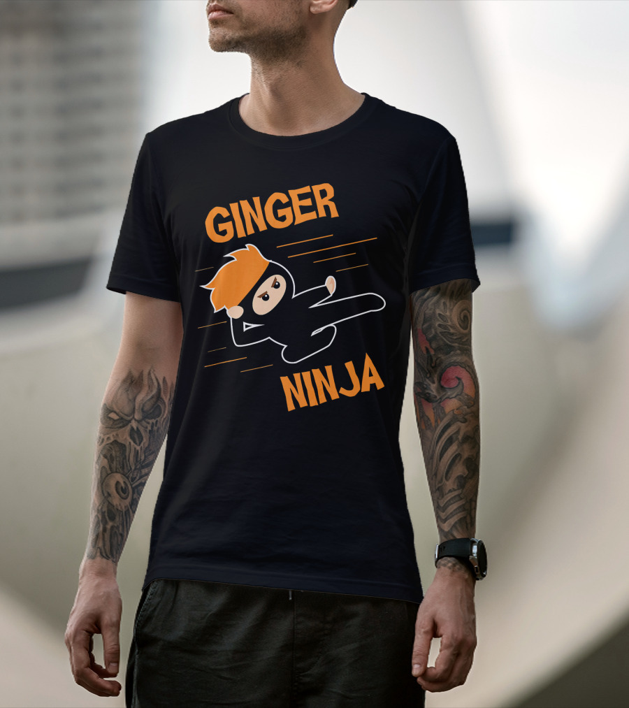 Ginger Ninja Red Hair Funny Kick T-Shirt