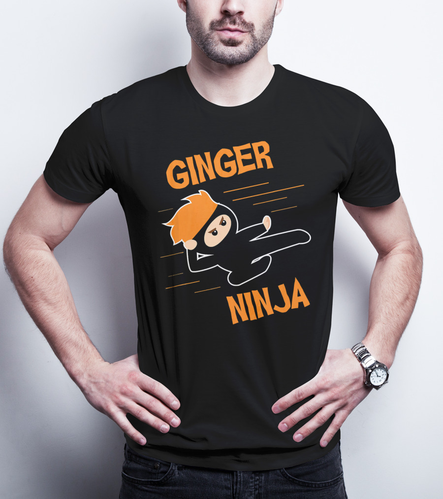 Ginger Ninja Red Hair Funny Kick T-Shirt
