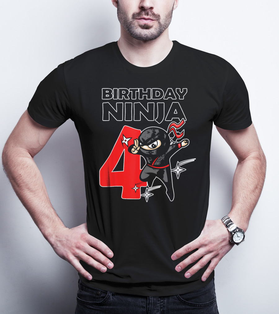 Birthday Ninja 4 Year Old T-Shirt