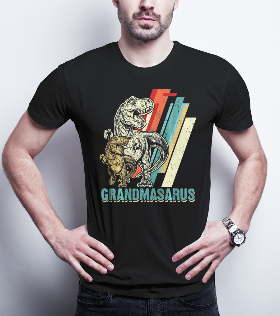 Grandmasaurus Retro Vintage Dinosaur Mother's Day T-Shirt