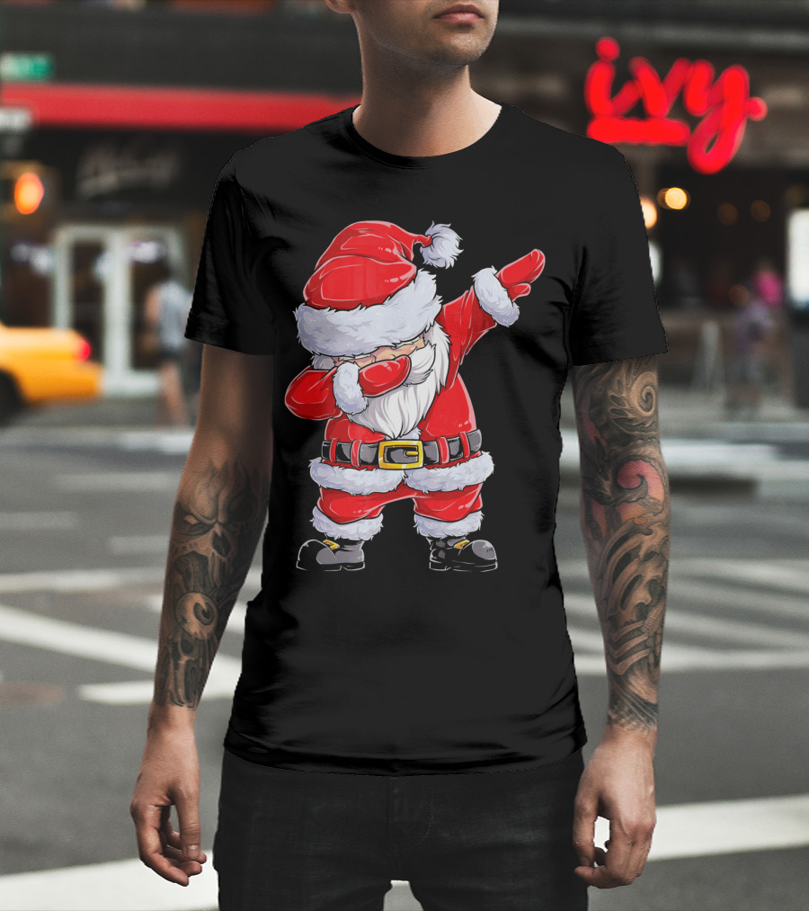 Dabbing Santa Claus Christmas Holiday Fun T-Shirt