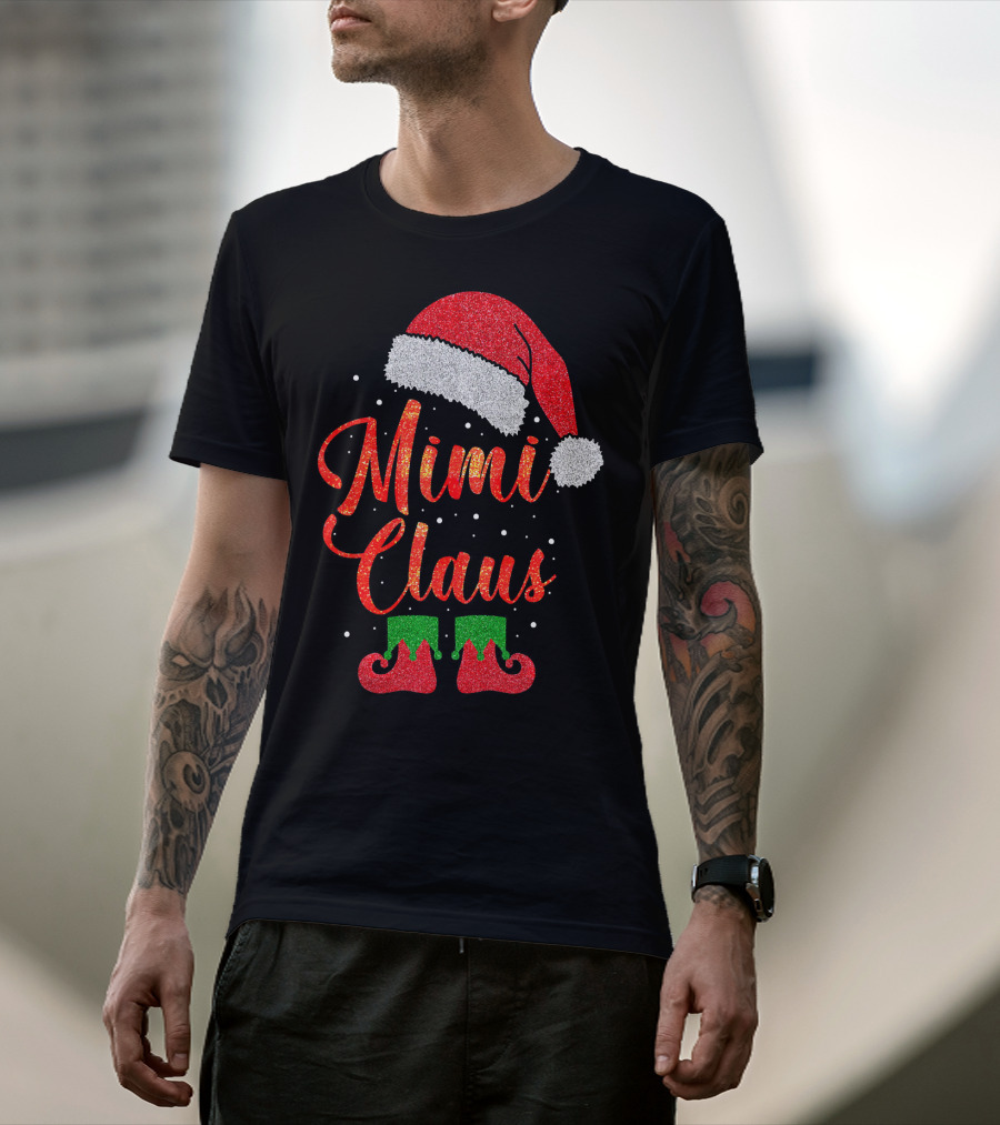 Mimi Claus Santa Hat Festive Christmas Humor T-Shirt