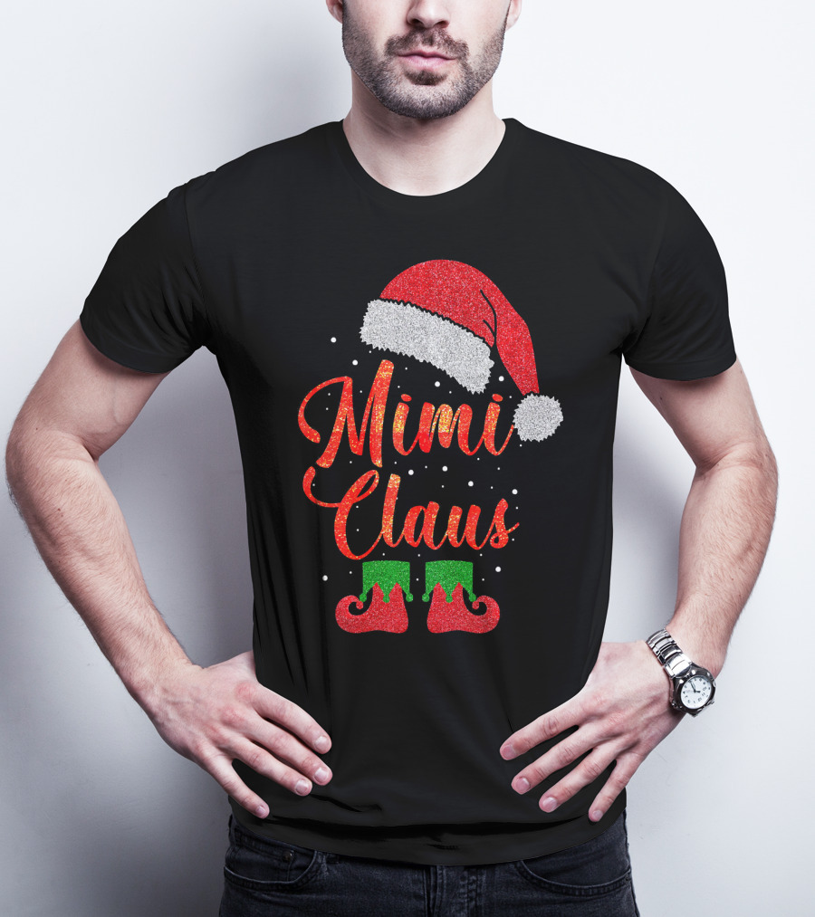 Mimi Claus Santa Hat Festive Christmas Humor T-Shirt