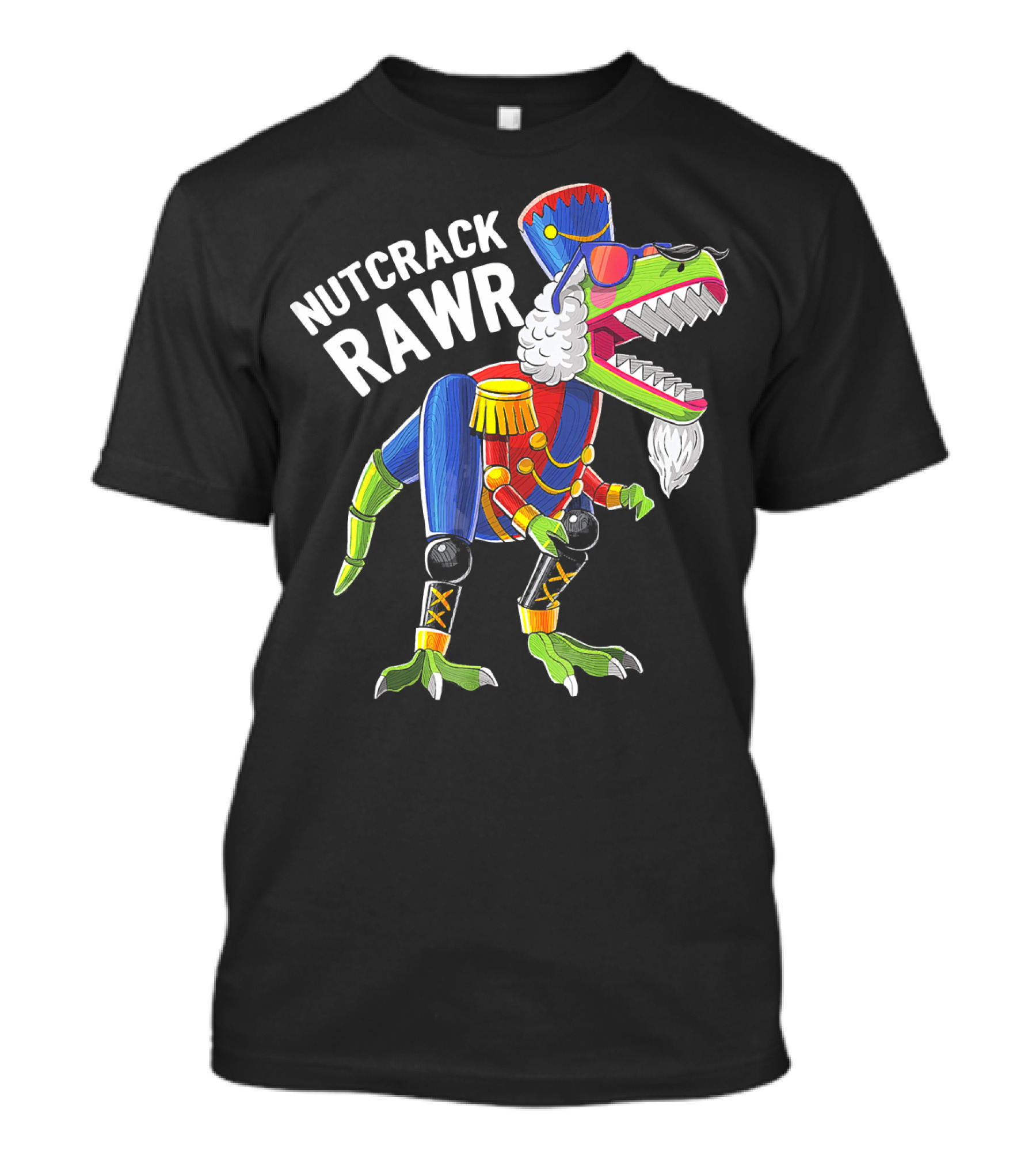 Nutcrack Rawr Christmas Rex Dinosaur Nutcracker T-Shirt