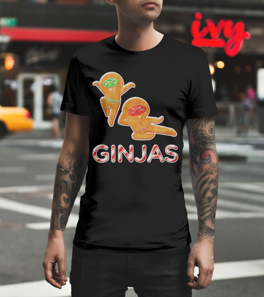 Ginjas Gingerbread Ninja Christmas T-Shirt