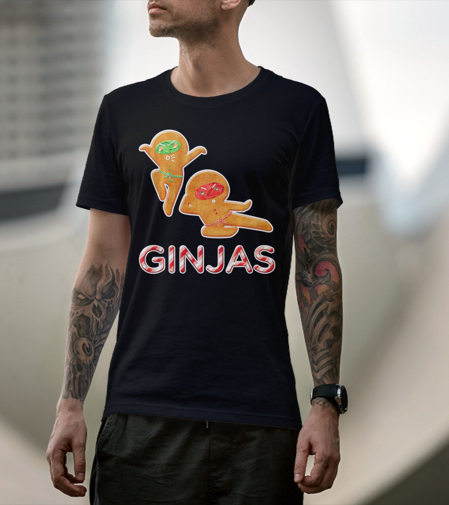 Ginjas Gingerbread Ninja Christmas T-Shirt