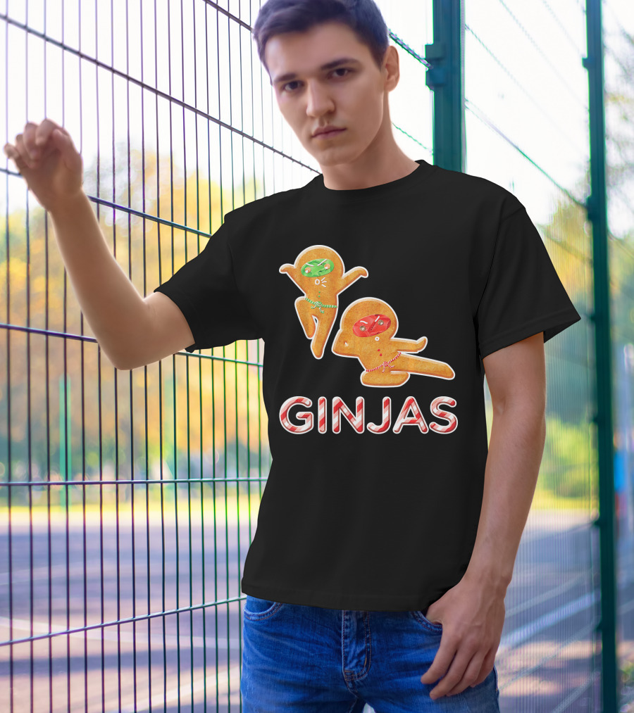 Ginjas Gingerbread Ninja Christmas T-Shirt
