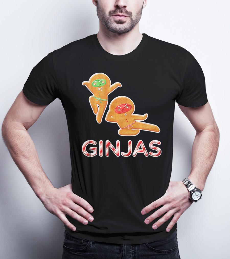 Ginjas Gingerbread Ninja Christmas T-Shirt