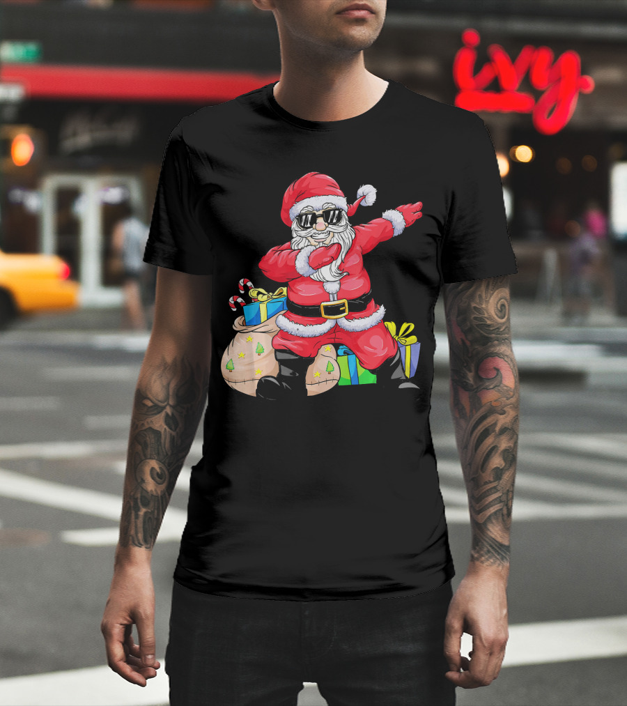 Funny Dabbing Santa Claus Xmas Merr Christmas Gifts T-Shirt