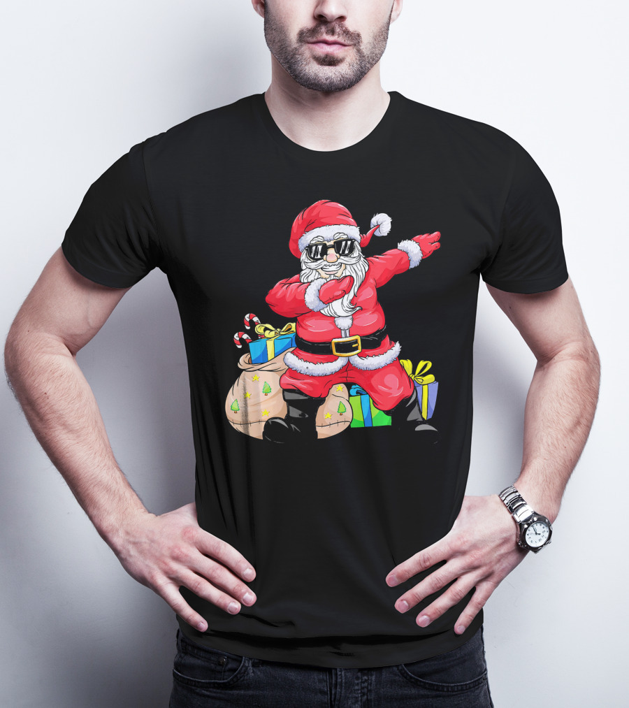 Funny Dabbing Santa Claus Xmas Merr Christmas Gifts T-Shirt