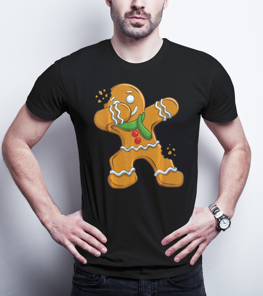 Dabbing Gingerbread Man Christmas Cookies Dance T-Shirt