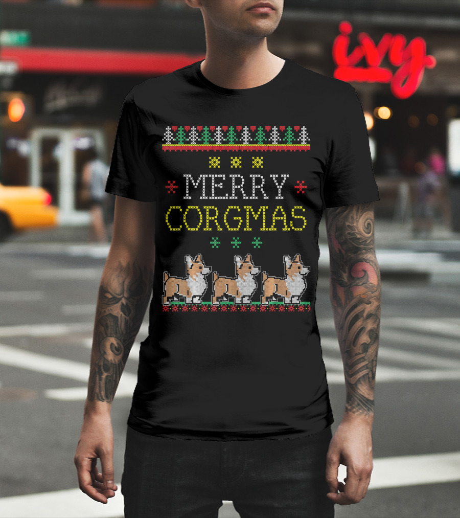 Merry Corgmas Corgi Pet Dog Christmas T-Shirt