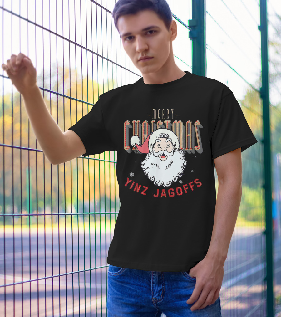 Merry Christmas Yinz Jagoffs Santa Clause Pitts T-Shirt