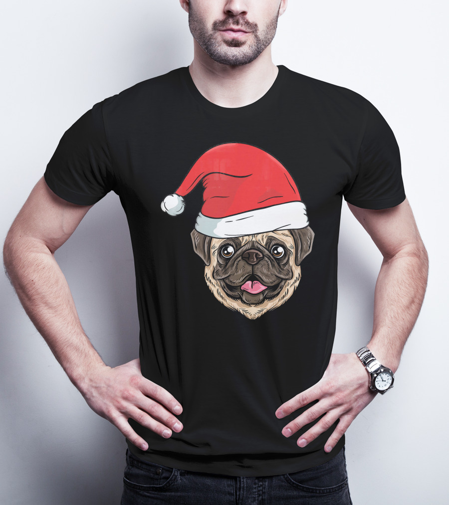 Kids Pug Santa Claus T-Shirt