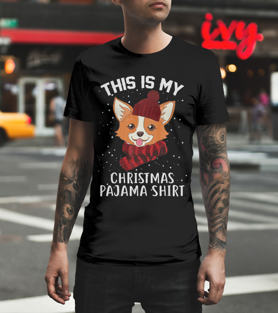 This Is My Christmas Pajama Shirt Corgi T-Shirt