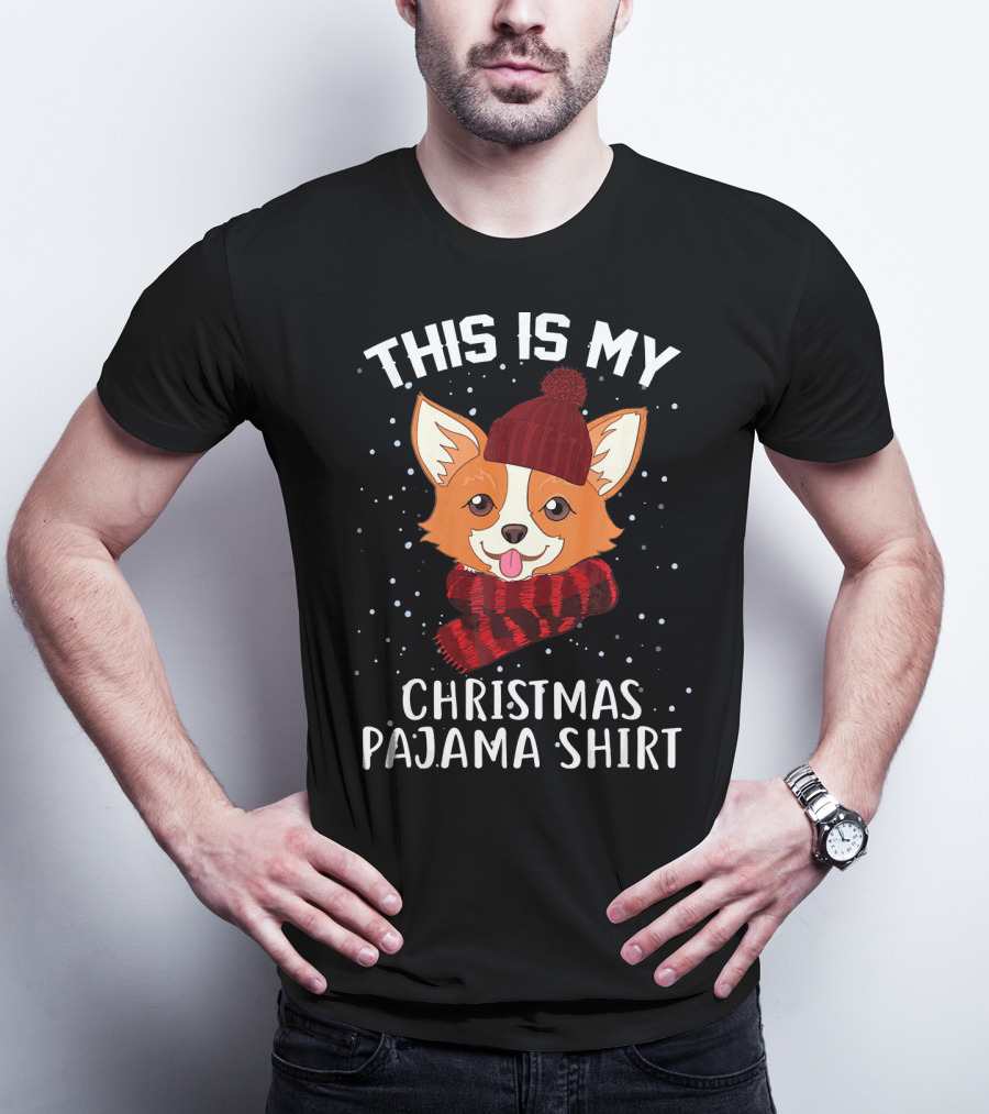 This Is My Christmas Pajama Shirt Corgi T-Shirt