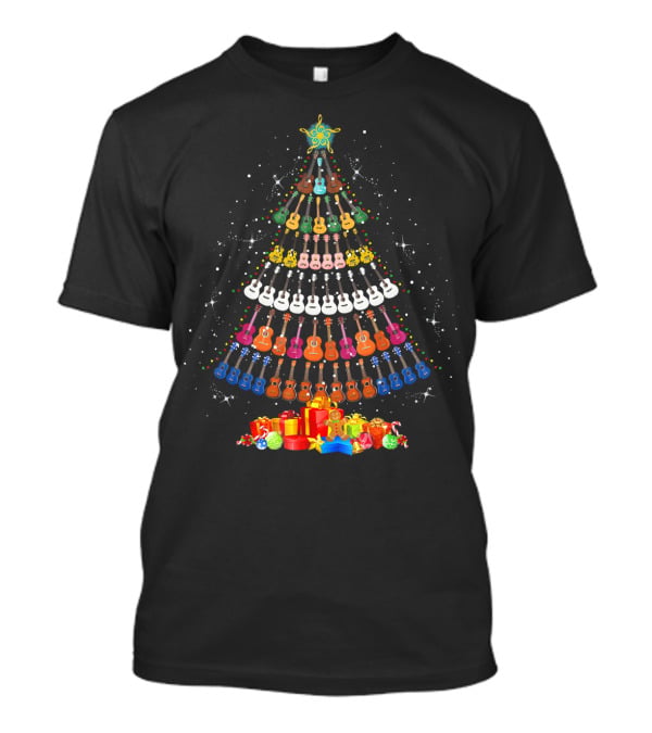 Ukulele Lover Merry Christmas Tree T-Shirt