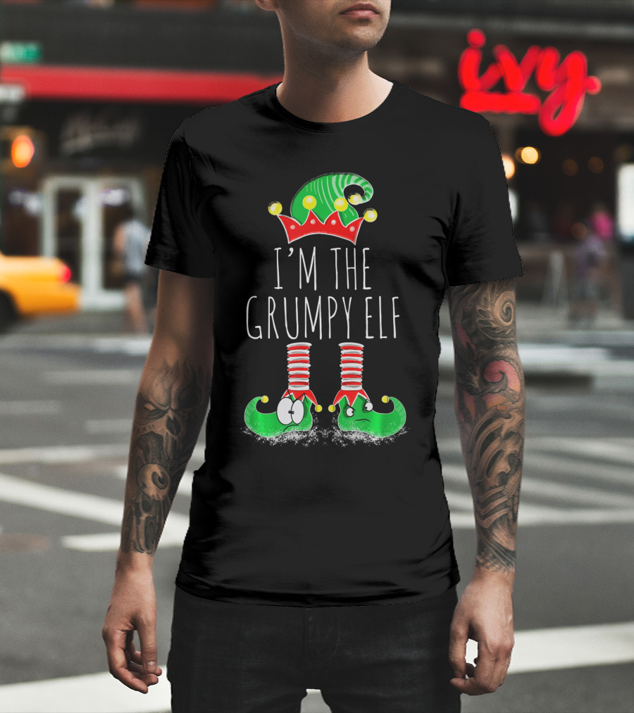 I'm The Grumpy Elf Christmas Elf Matching Family Me T-Shirt