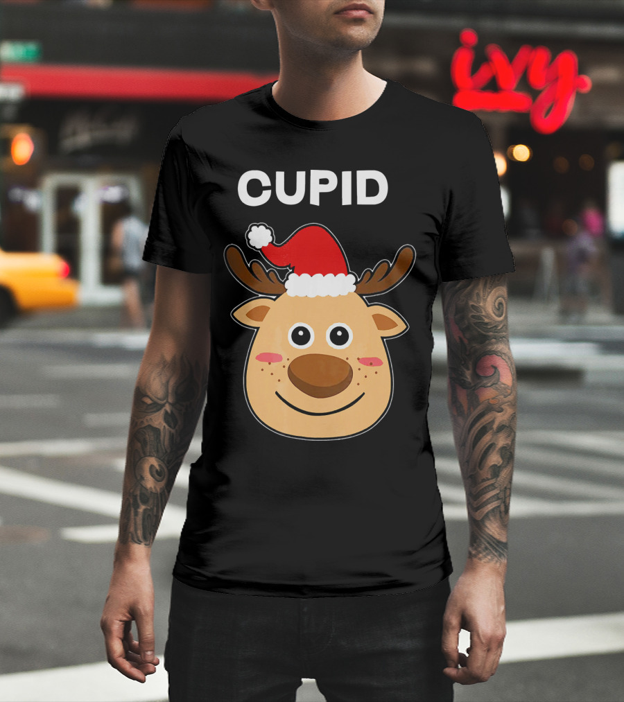 Santa Hat Reindeer Cupid T-Shirt