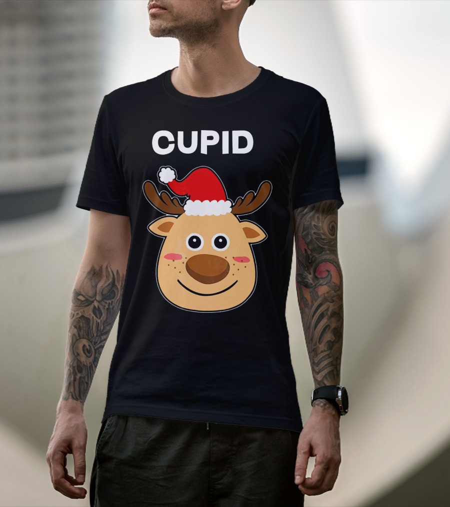 Santa Hat Reindeer Cupid T-Shirt