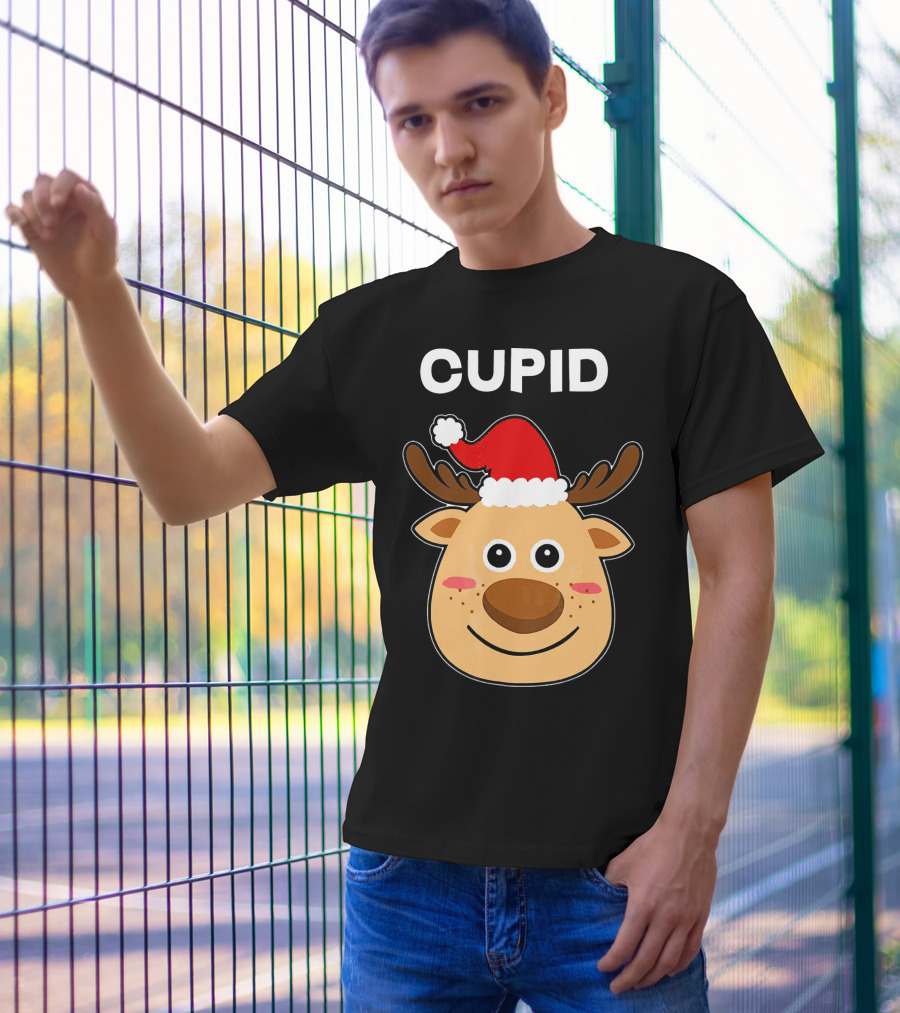 Santa Hat Reindeer Cupid T-Shirt