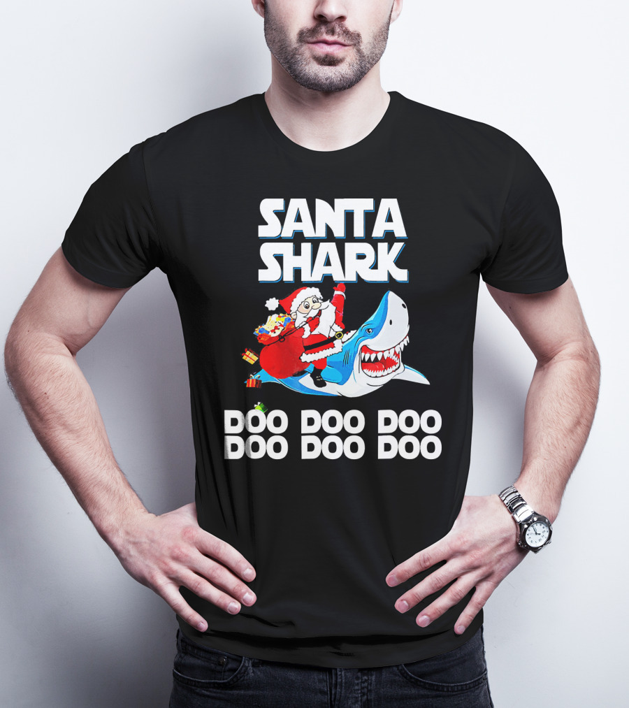 Santa Shark Doo Doo Doo Doo Doo Doo T-Shirt