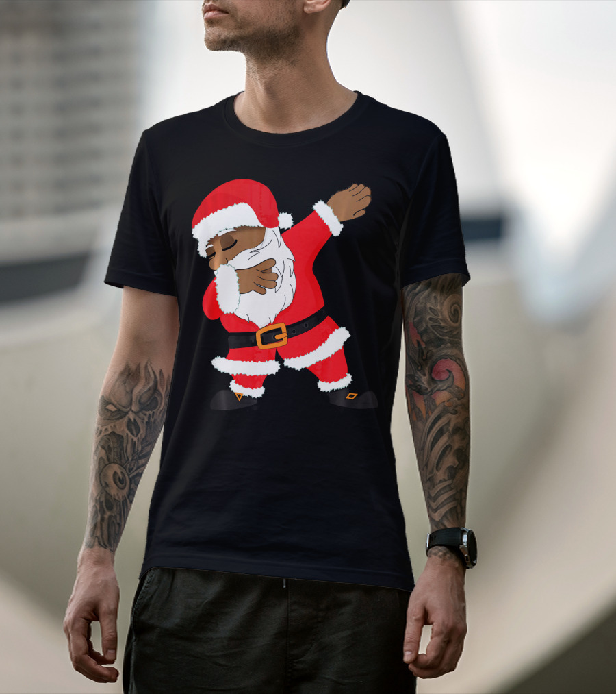 Dabbing Santa Funny Christmas Dab Festive Hip Hop Style Santa Claus T-Shirt