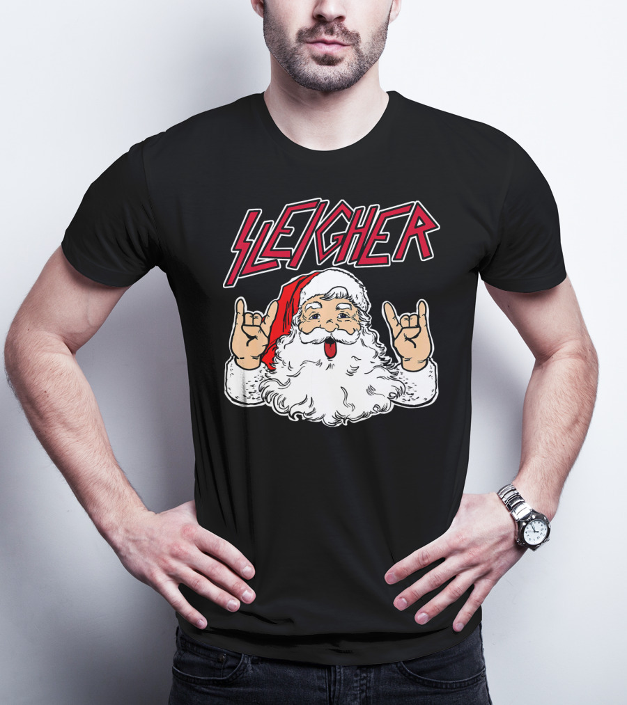 Santa Sleigher Funny Slayer Hail Santa T-Shirt