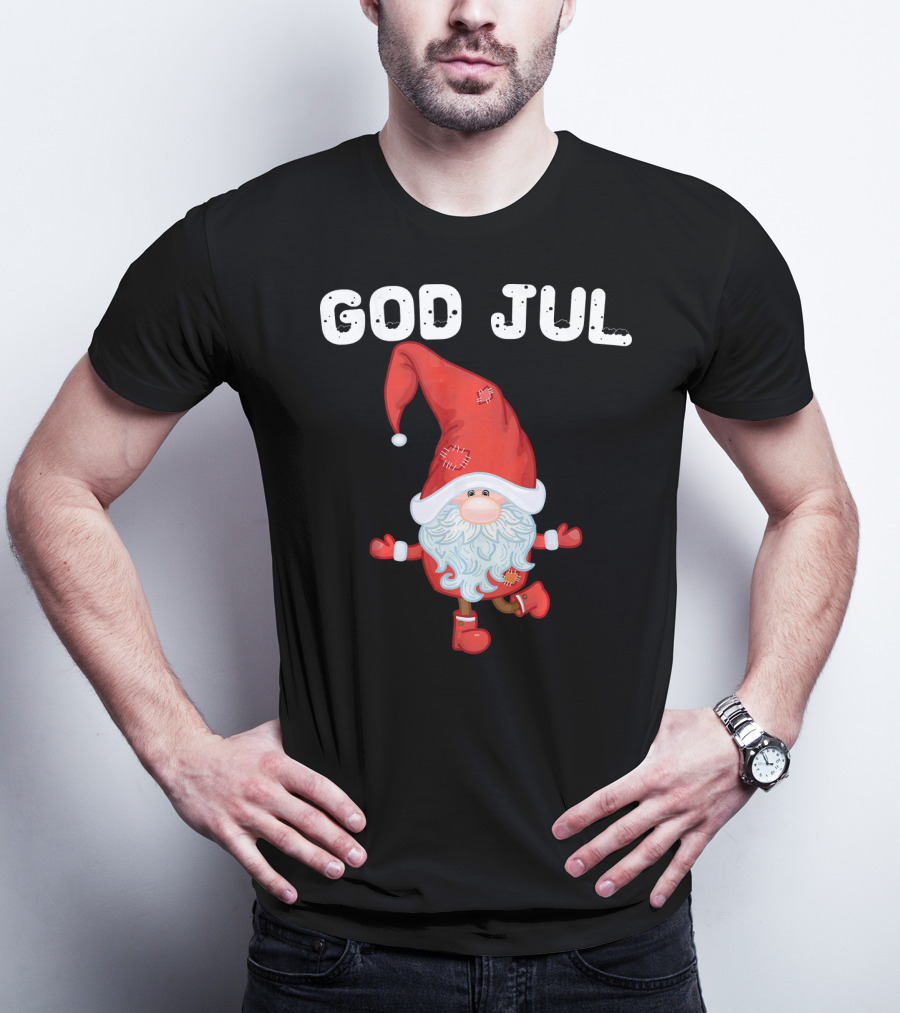 God Jul Santa Claus Swedish Merry Christmas Sweden T-Shirt