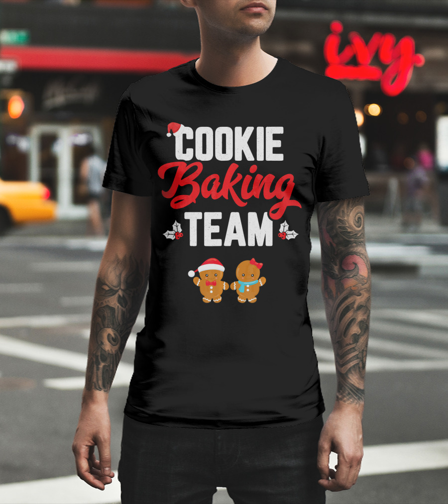 Cookie Baking Team Matching Family Christmas Gingerbread Holiday T-Shirt