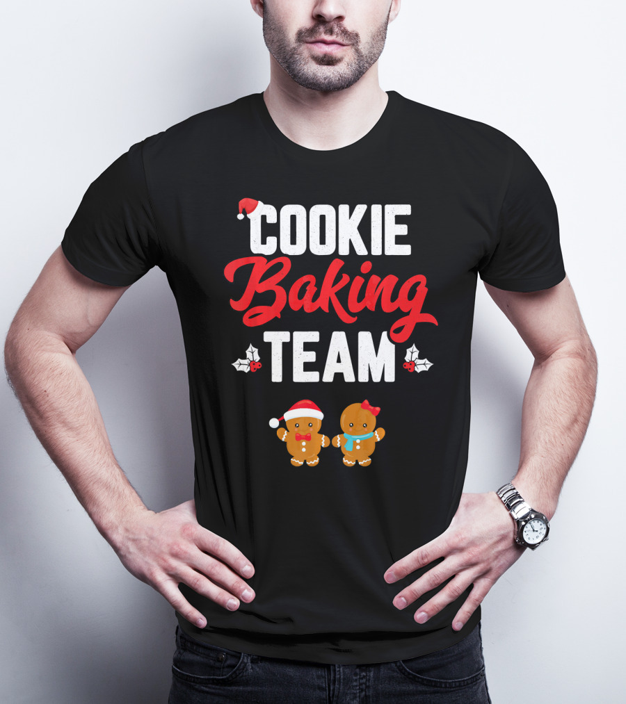 Cookie Baking Team Matching Family Christmas Gingerbread Holiday T-Shirt