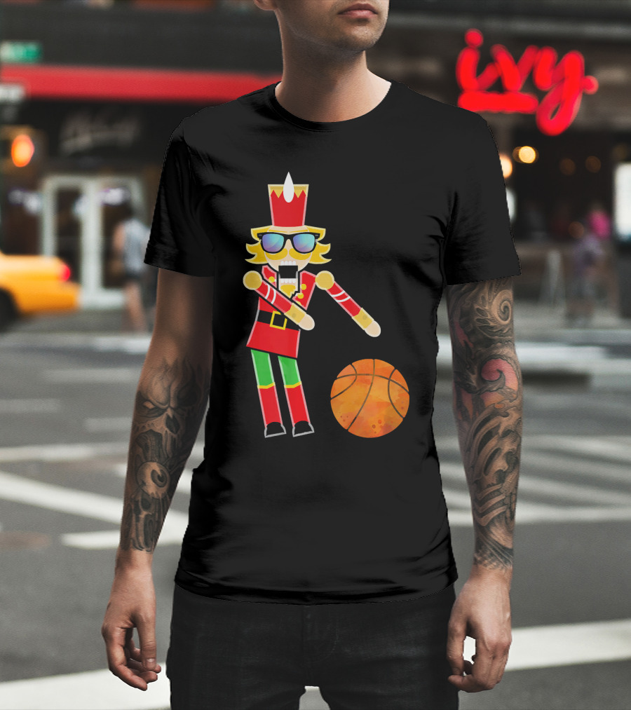 Christmas Nutcracker Basketball Floss Dance T-Shirt
