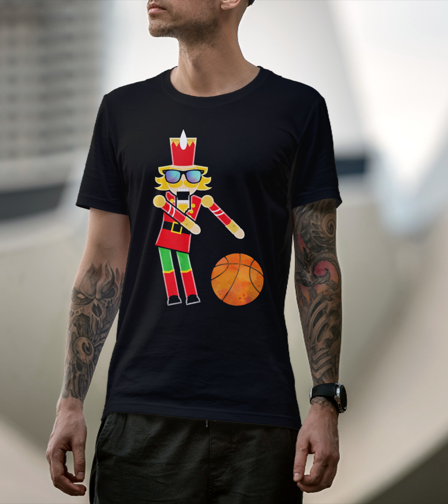 Christmas Nutcracker Basketball Floss Dance T-Shirt