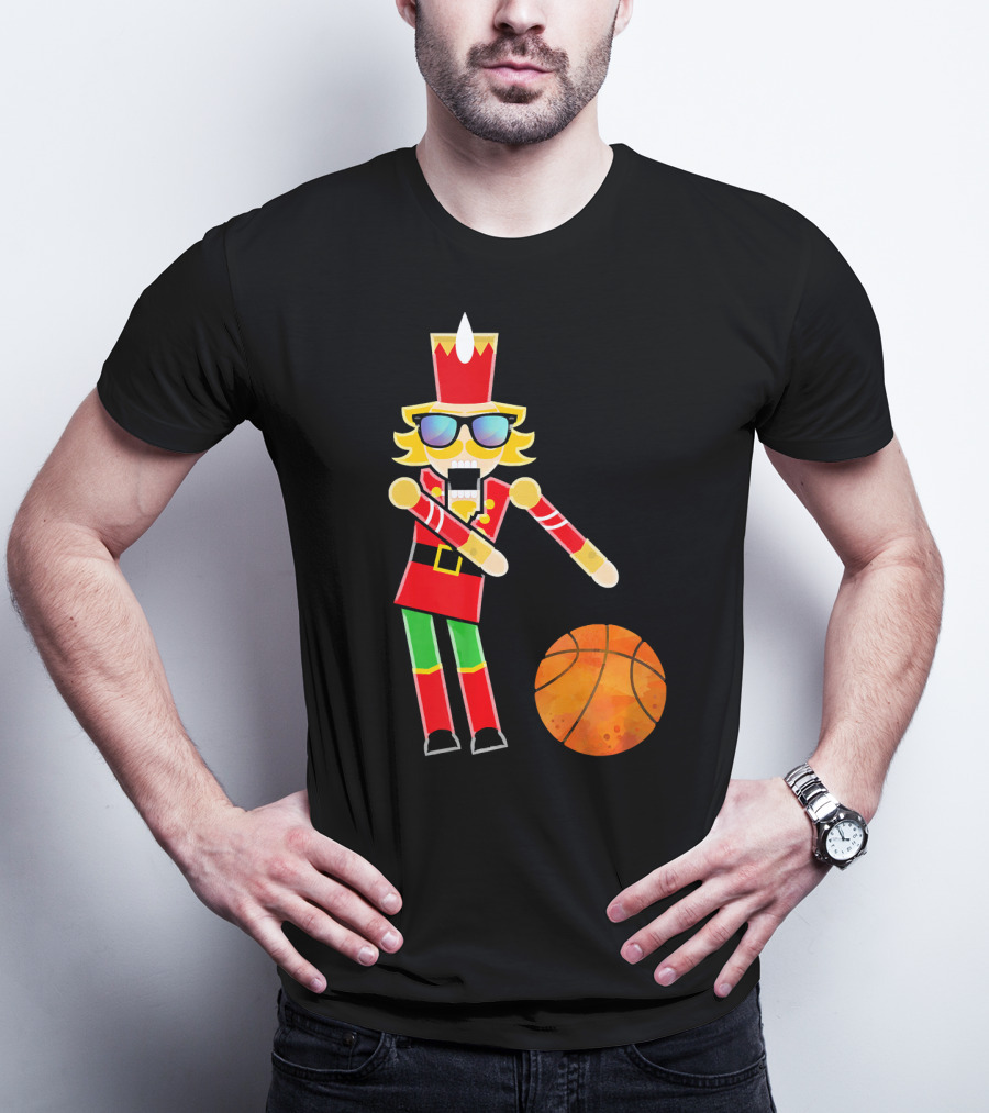 Christmas Nutcracker Basketball Floss Dance T-Shirt