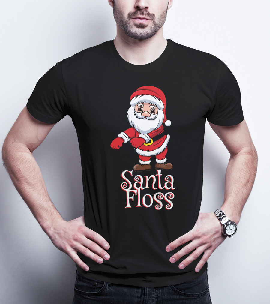 Santa Floss Christmas Hand Drawn Santa⟩ T-Shirt
