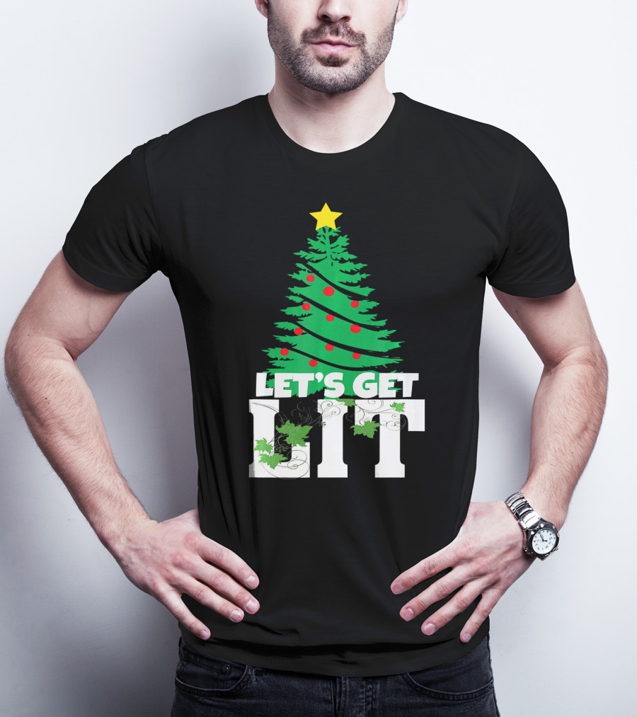 Let's Get Lit Christmas Tree T-Shirt