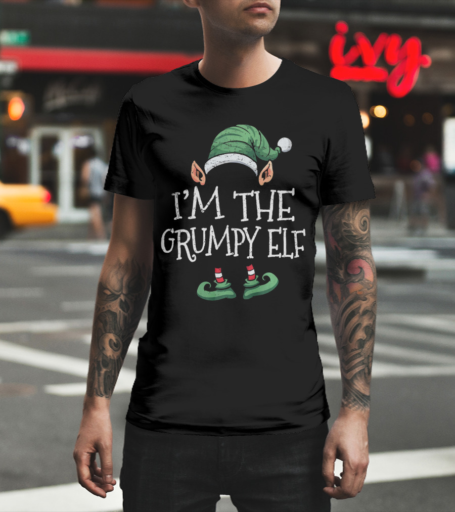 I'M THE GRUMPY ELF Matching Family Group Christmas T-Shirt