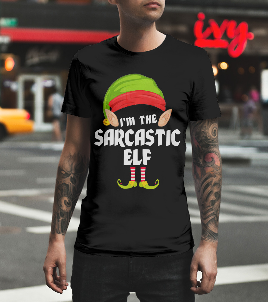 I'm The Sarcastic Elf Funny Matching Family Group T-Shirt