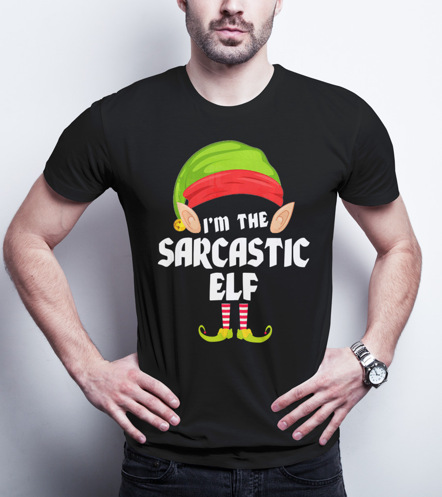 I'm The Sarcastic Elf Funny Matching Family Group T-Shirt