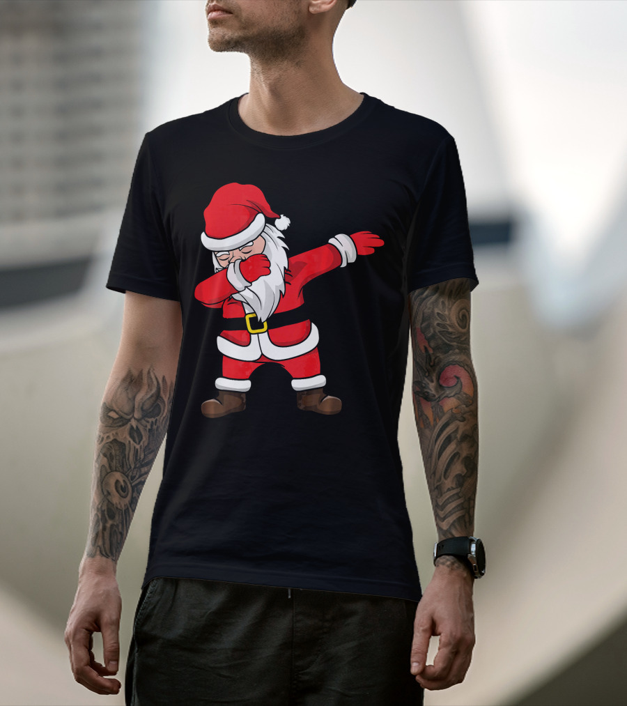 Dabbing Santa Kids Funny Claus Dab Christmas Dance T-Shirt