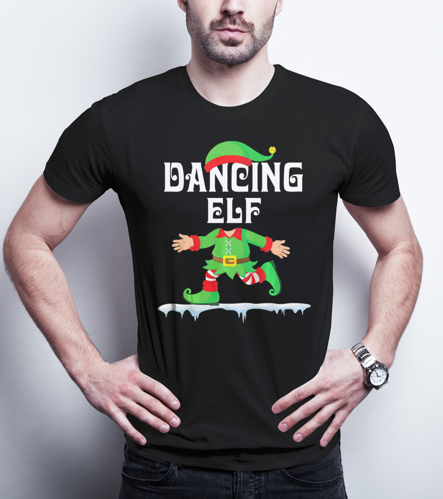 Dancing Elf Walking On Snow Dance T-Shirt