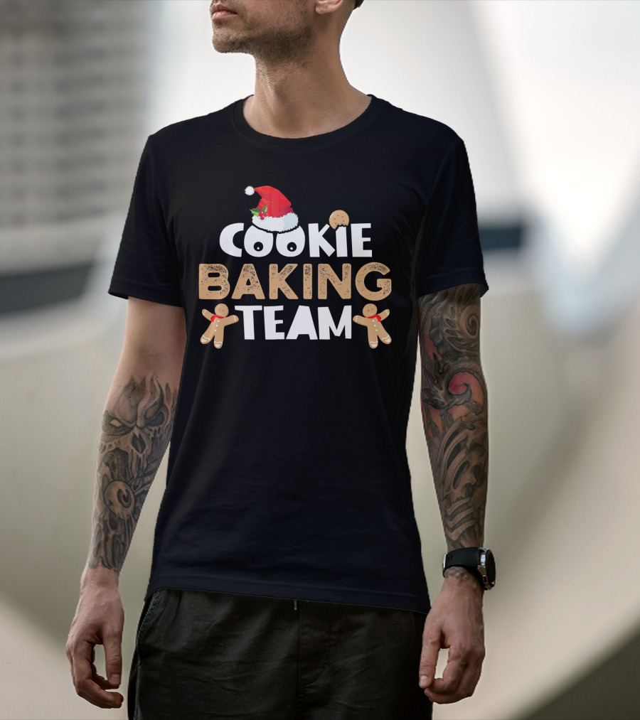 Cookie Baking Team Christmas Gingerbread Santa Hat T-Shirt
