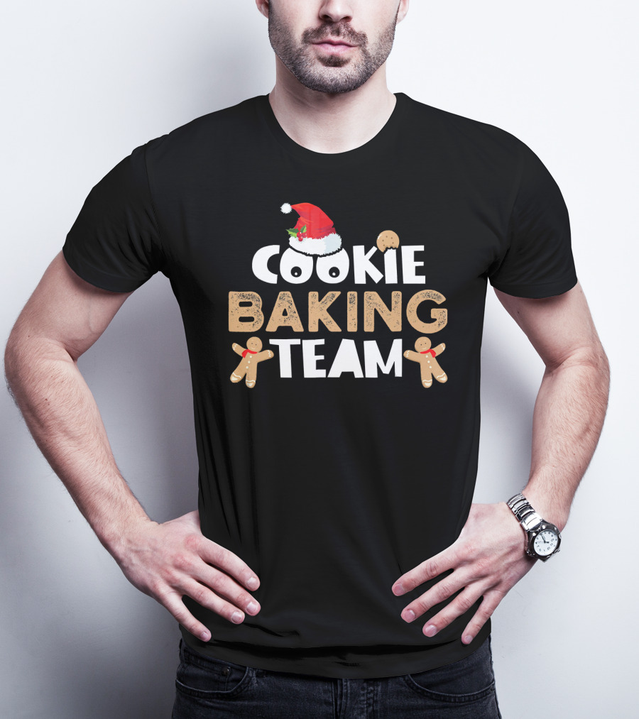 Cookie Baking Team Christmas Gingerbread Santa Hat T-Shirt