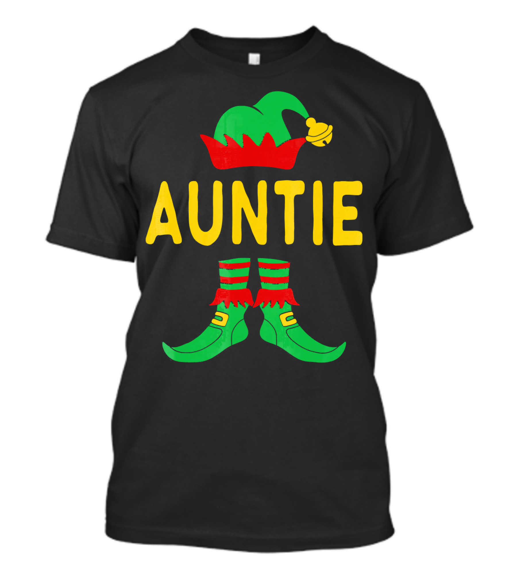 Auntie Elf Christmas Family Matching Holiday T-Shirt